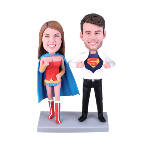 Custom couples bobbleheads丨 Unique gift for couples – statuegift
