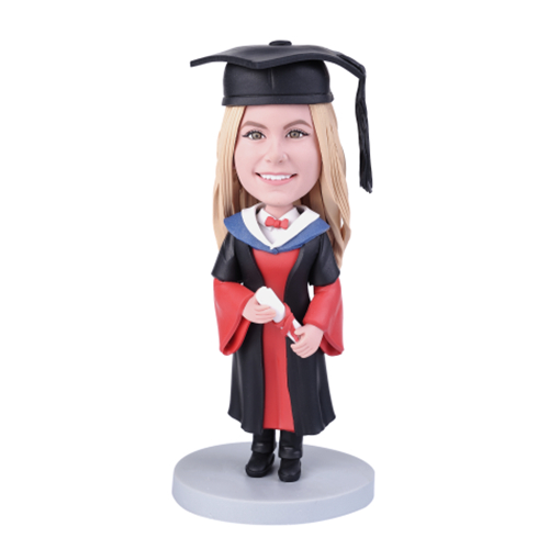 Unique gift for graduate丨Custom graduate bobbleheads – statuegift