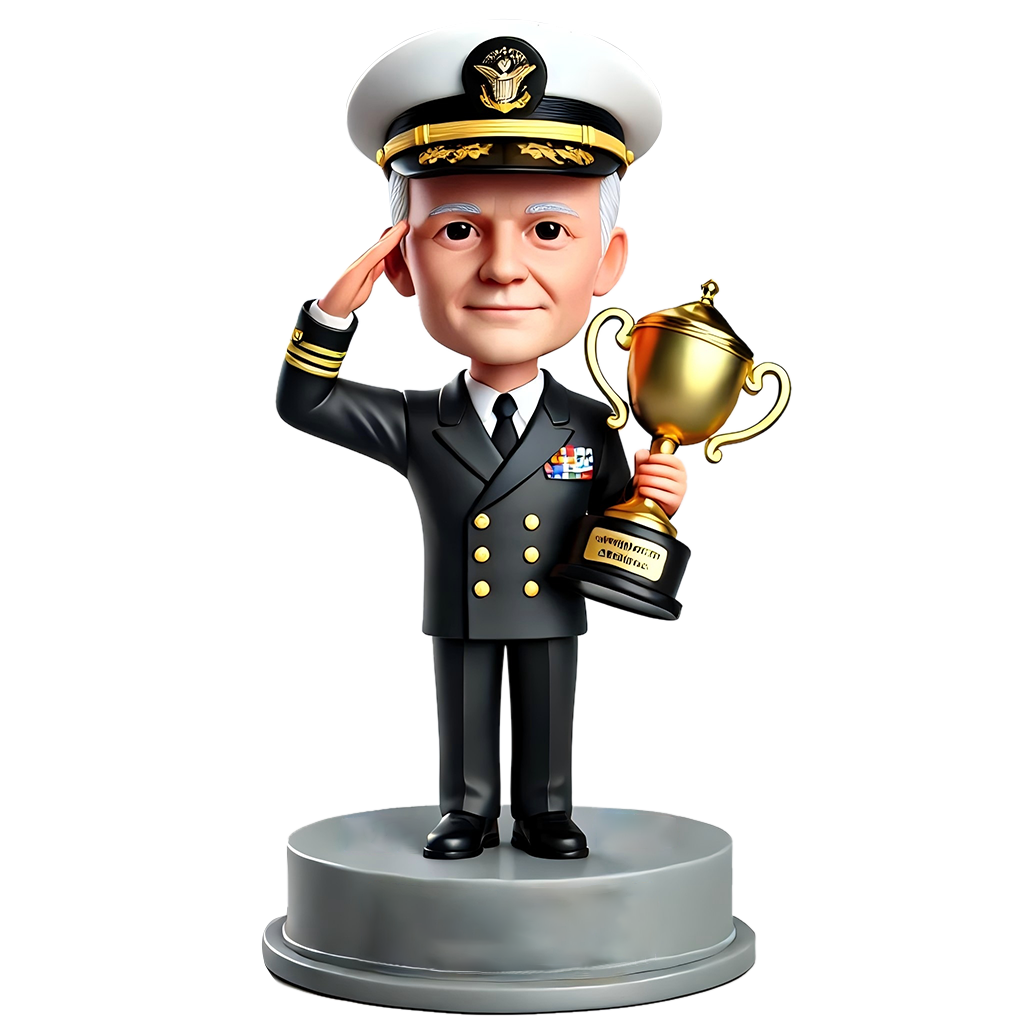 Military Retirement Gifts Custom Naval Officer Bobbleheads Military ...