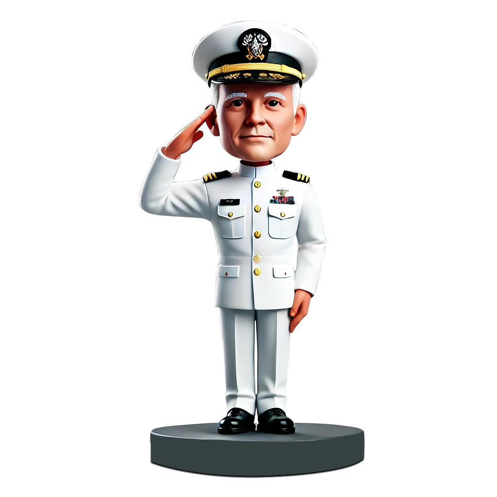 Military Retirement Gifts Custom Naval Officer Bobbleheads Military ...