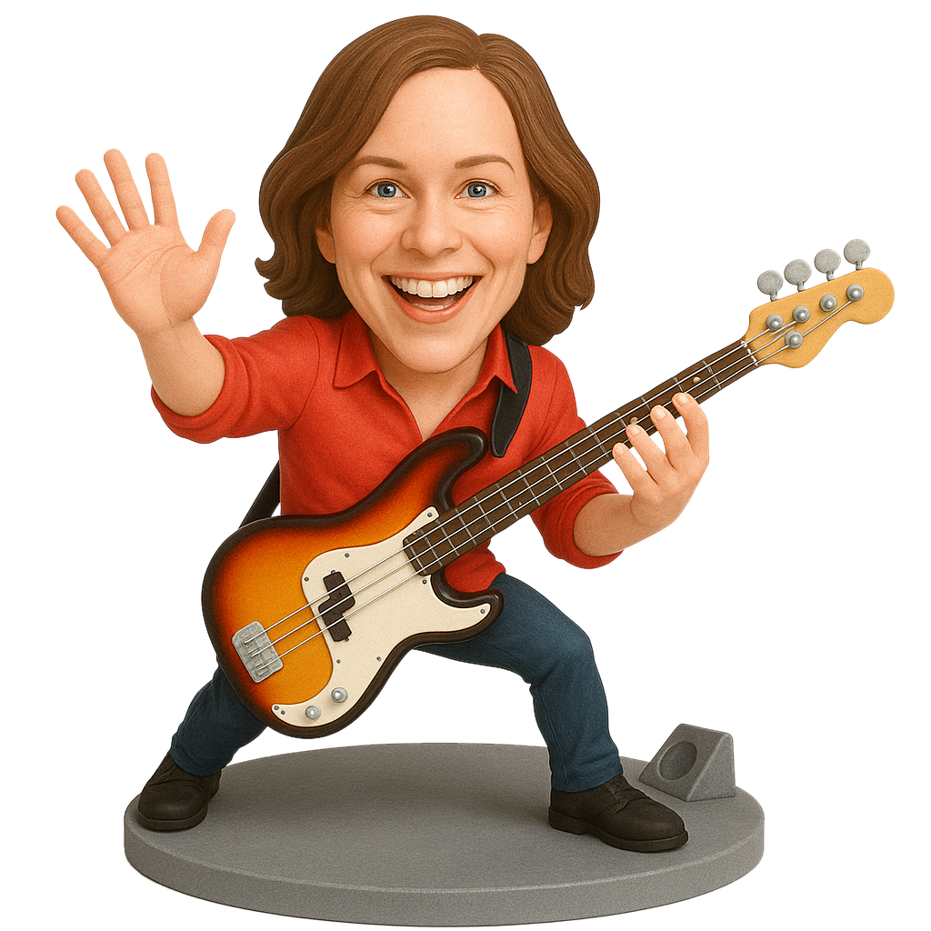 Bass Guitar Custom Bobbleheads|Bass Guitarist Gifts |Presents for Bass ...