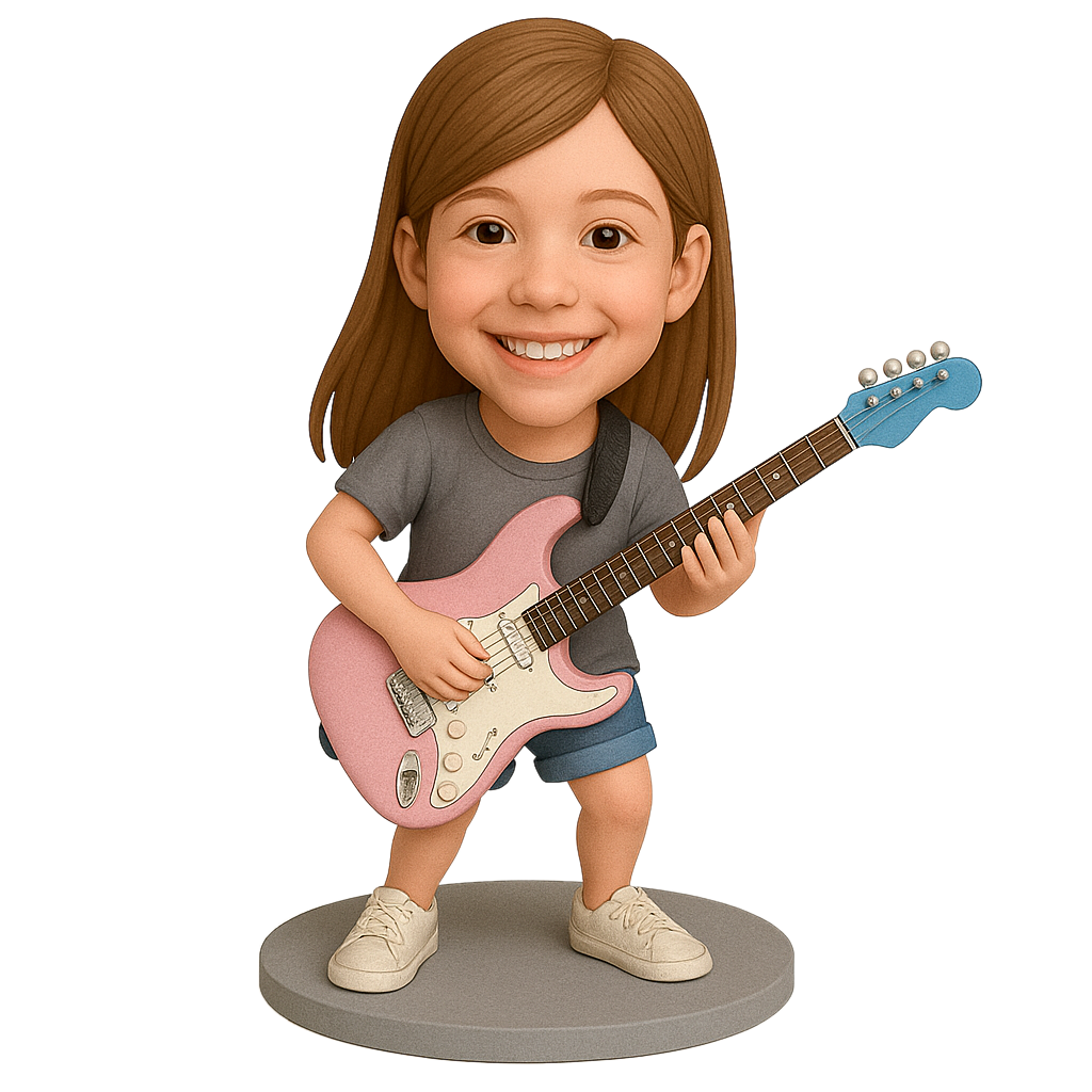 Female Guitarist Custom Bobbleheads| Gifts for Guitar Players| Guitar ...
