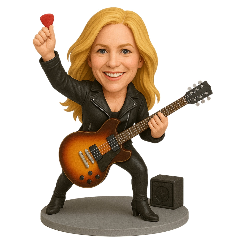 Custom Female Guitarists Bobbleheads| Gifts for Guitar Players| Guitar ...