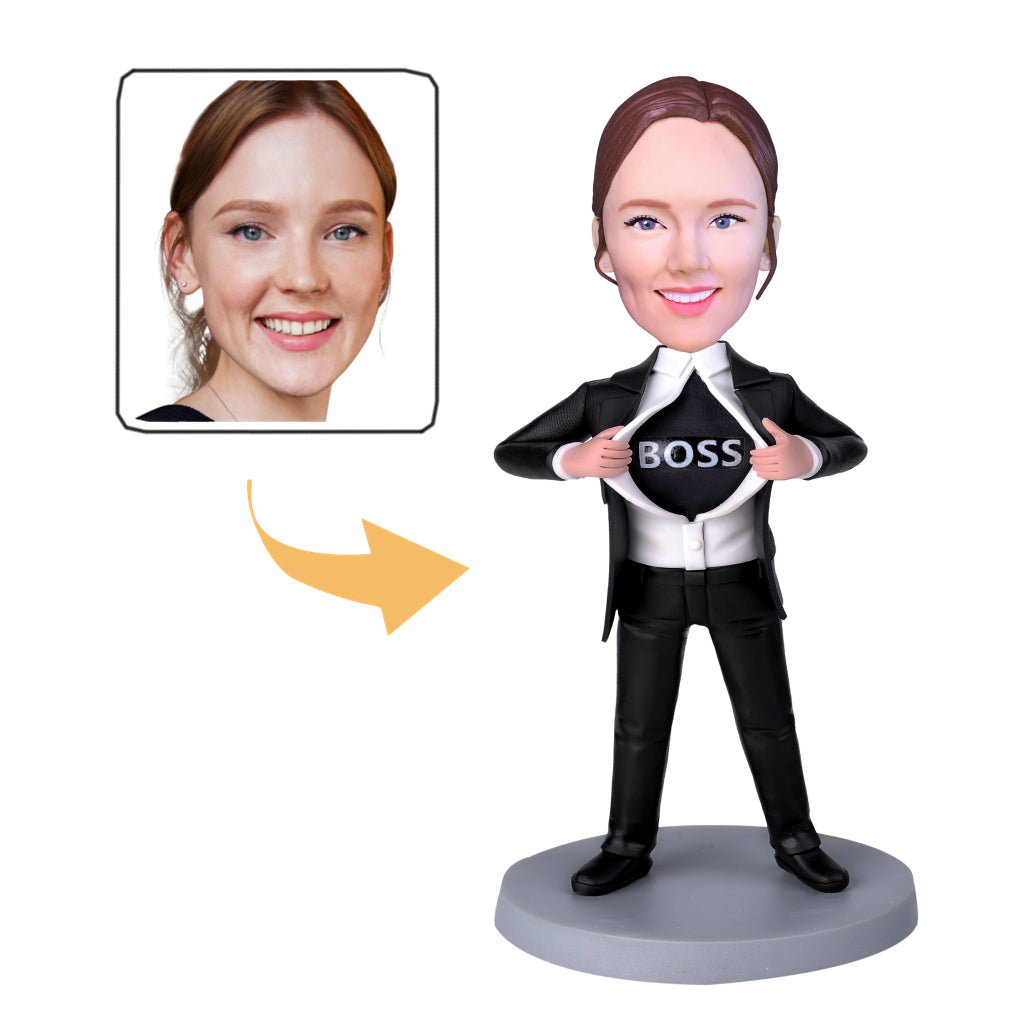 Gift for boss female丨Personalized custom female boss bobblehead ...